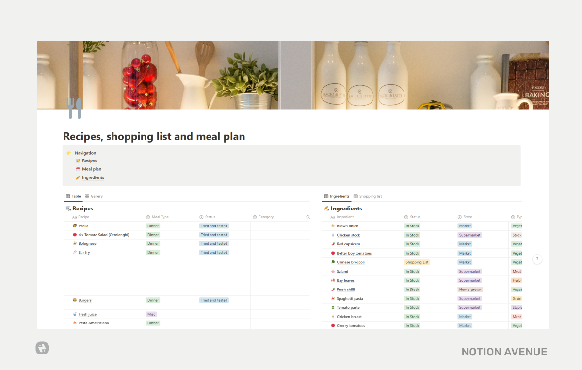 12+ Notion Meal Planner Templates (Food Diary, Recipes, and Meal Tracker)
