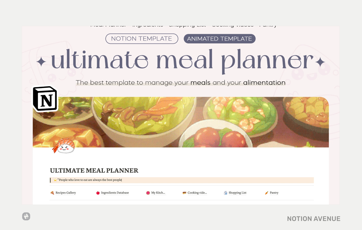 12+ Notion Meal Planner Templates (Food Diary, Recipes, and Meal Tracker)