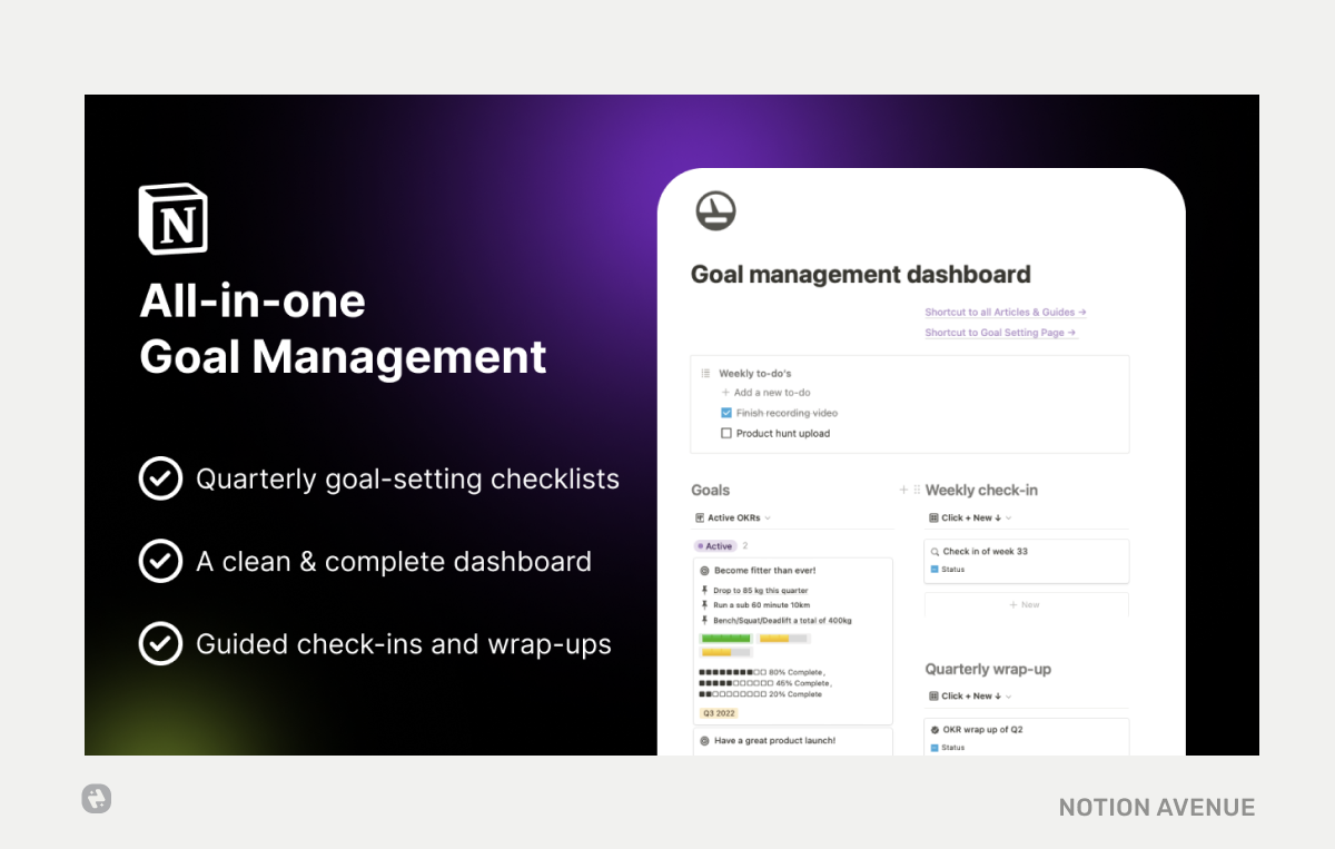 12+ Best Notion Goals Templates (Goal Tracker & Goal Settings Planners)