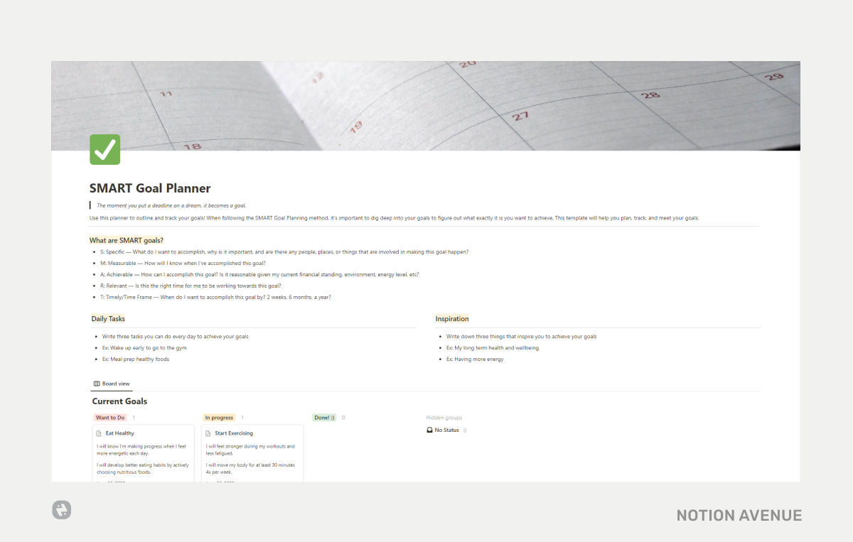 12+ Best Notion Goals Templates (Goal Tracker & Goal Settings Planners)