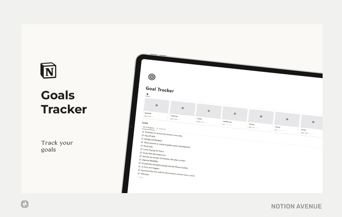 12+ Best Notion Goals Templates (Goal Tracker & Goal Settings Planners)