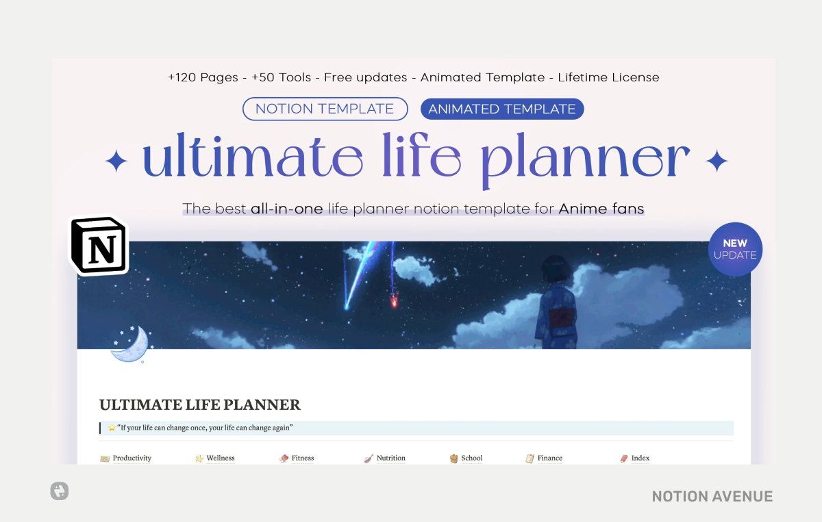 10+ Anime Themed Notion Templates to Celebrate your Passion