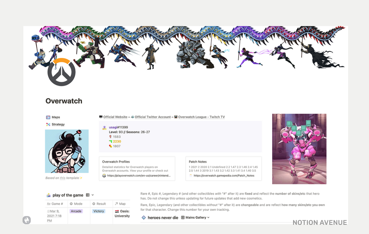 12+ Best Notion Templates for Gaming Videogames Library, Gaming ...