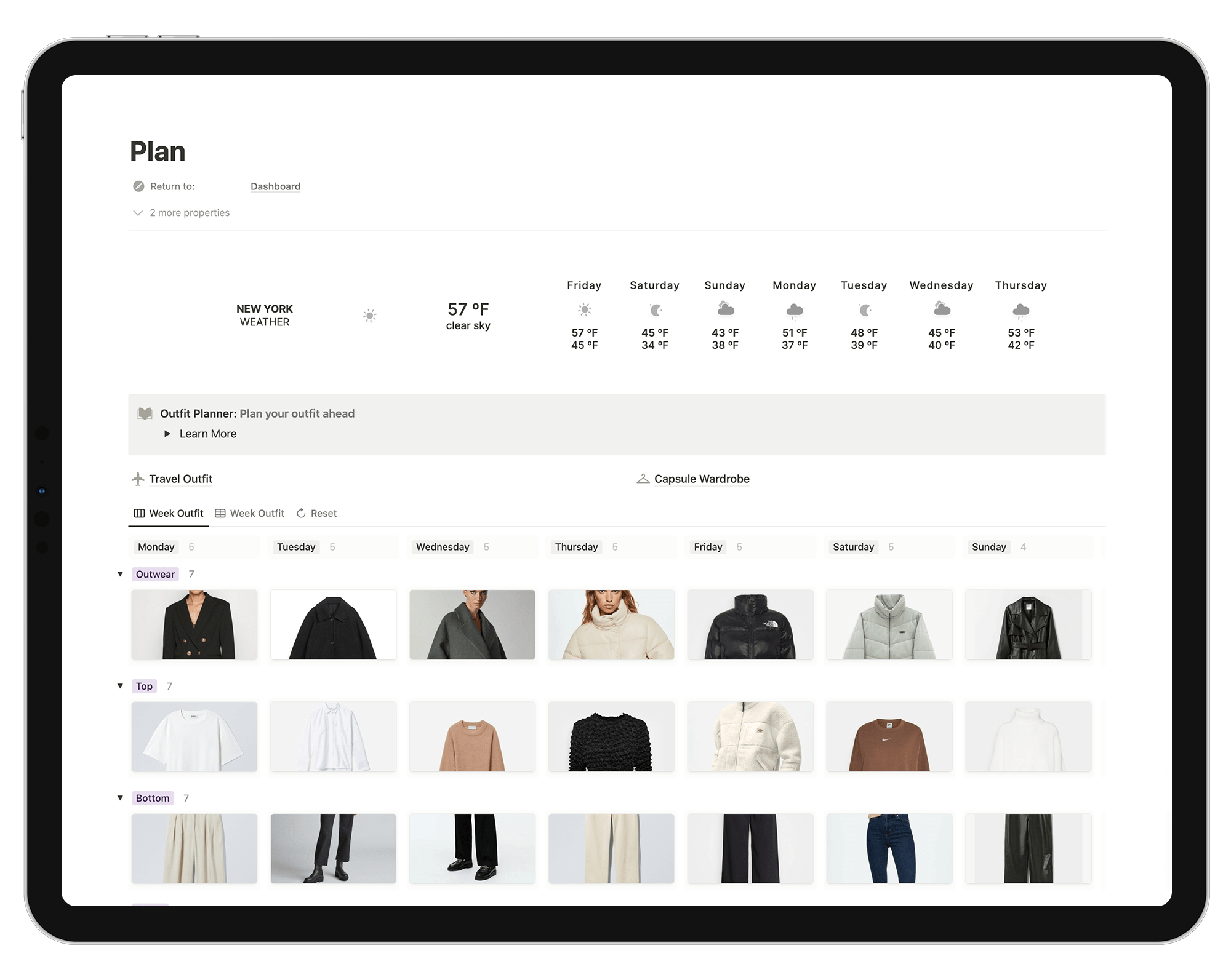 Notion Ultimate Notion Outfit Planner - All-in-One Notion Template