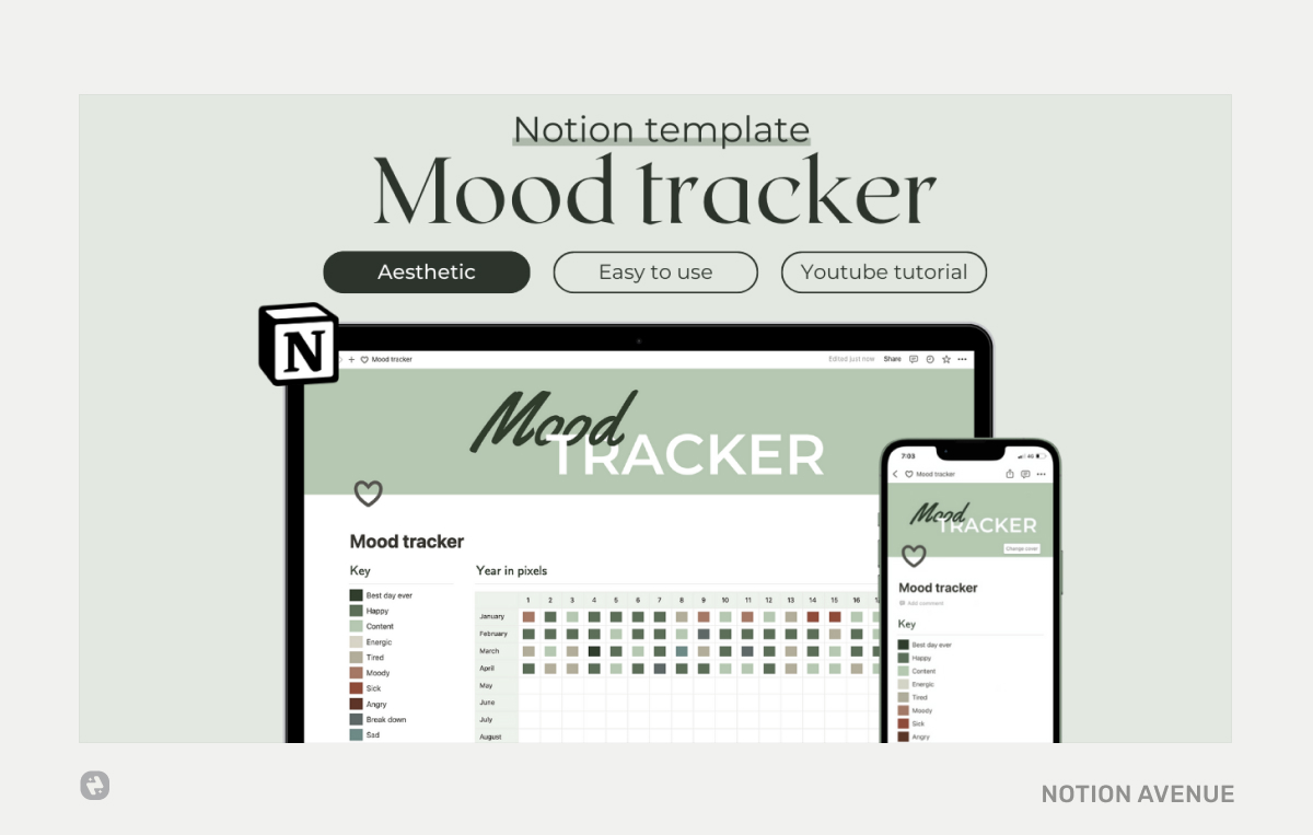 20+ Best & Free Notion Mood Trackers Templates to Master your Emotions