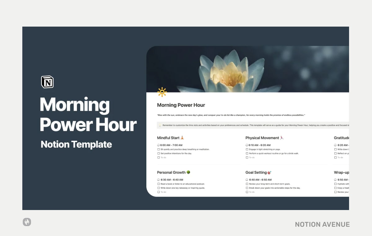 18 Notion Routine Templates (Morning and Night)