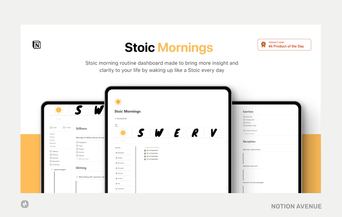 18 Notion Routine Templates (Morning and Night)