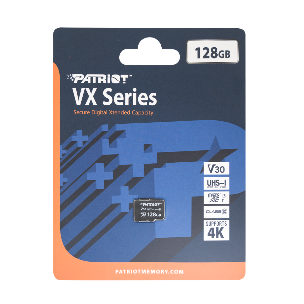 VX Series MicroSDXC V30 Class 10 UHS-I U3 4K UHD 快閃記憶卡 | Patriot Memory