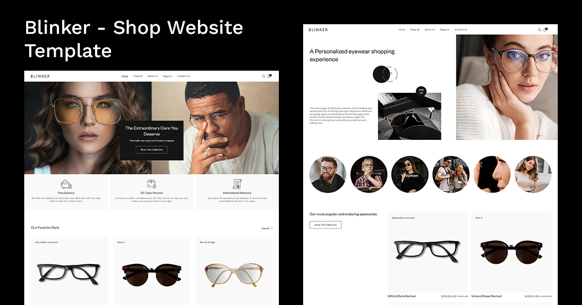 Blinker - Webflow Ecommerce website template