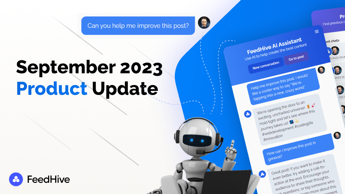 September 2023, Product Update - New Features & Improvements - FeedHive ...