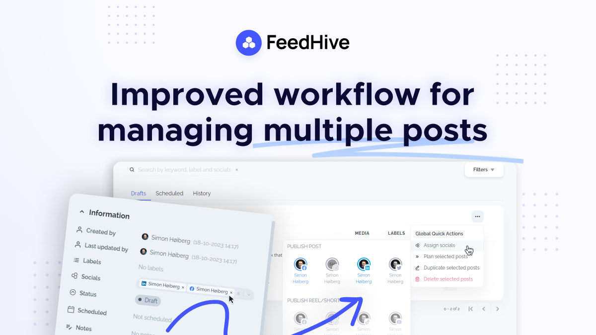 October 2023, Product Update - New Features & Improvements - FeedHive Blog