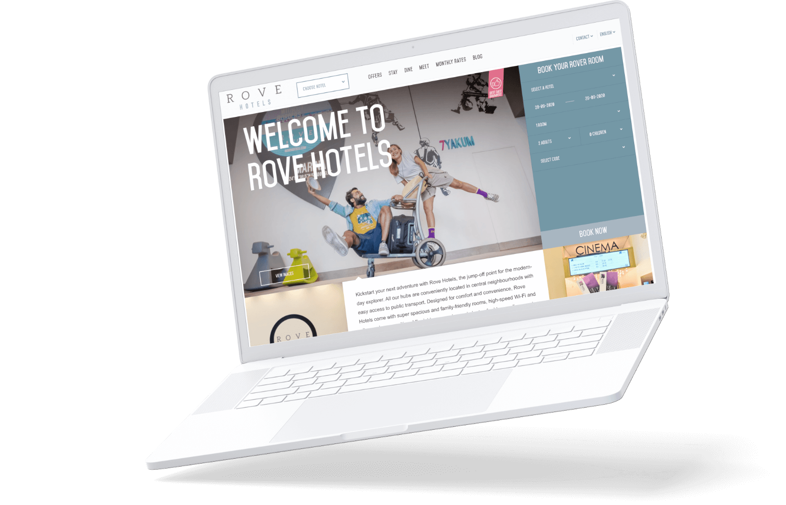 Rove Hotels Website by Blue Beetle