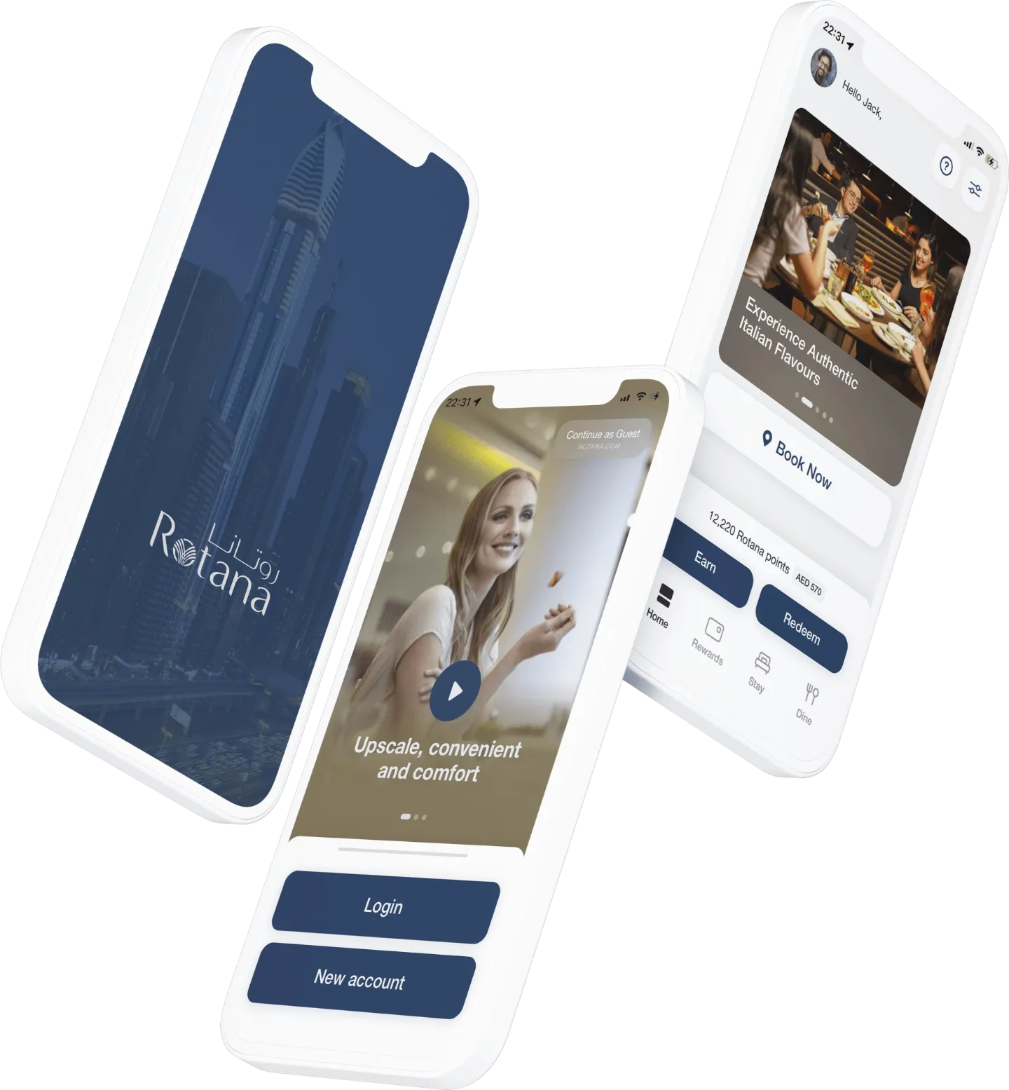 Rotana Loyalty App Design by Blue Beetle