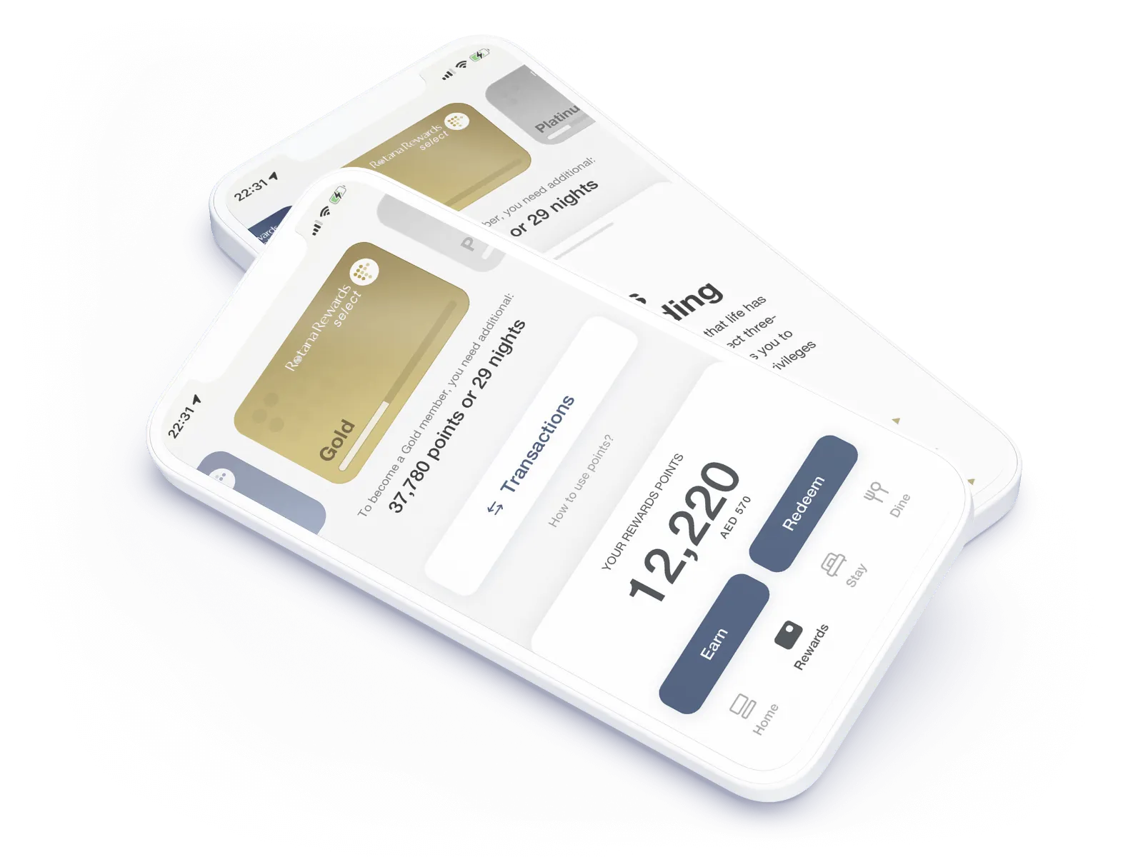 Rotana Loyalty App Design by Blue Beetle