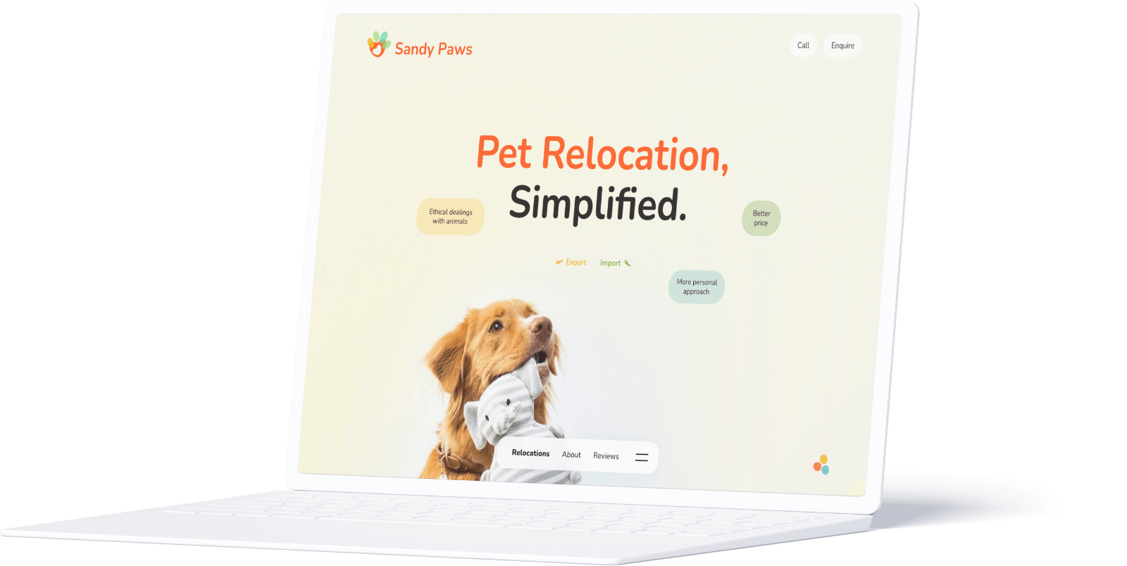 Sandy Paws Marketing Website by Blue Beetle