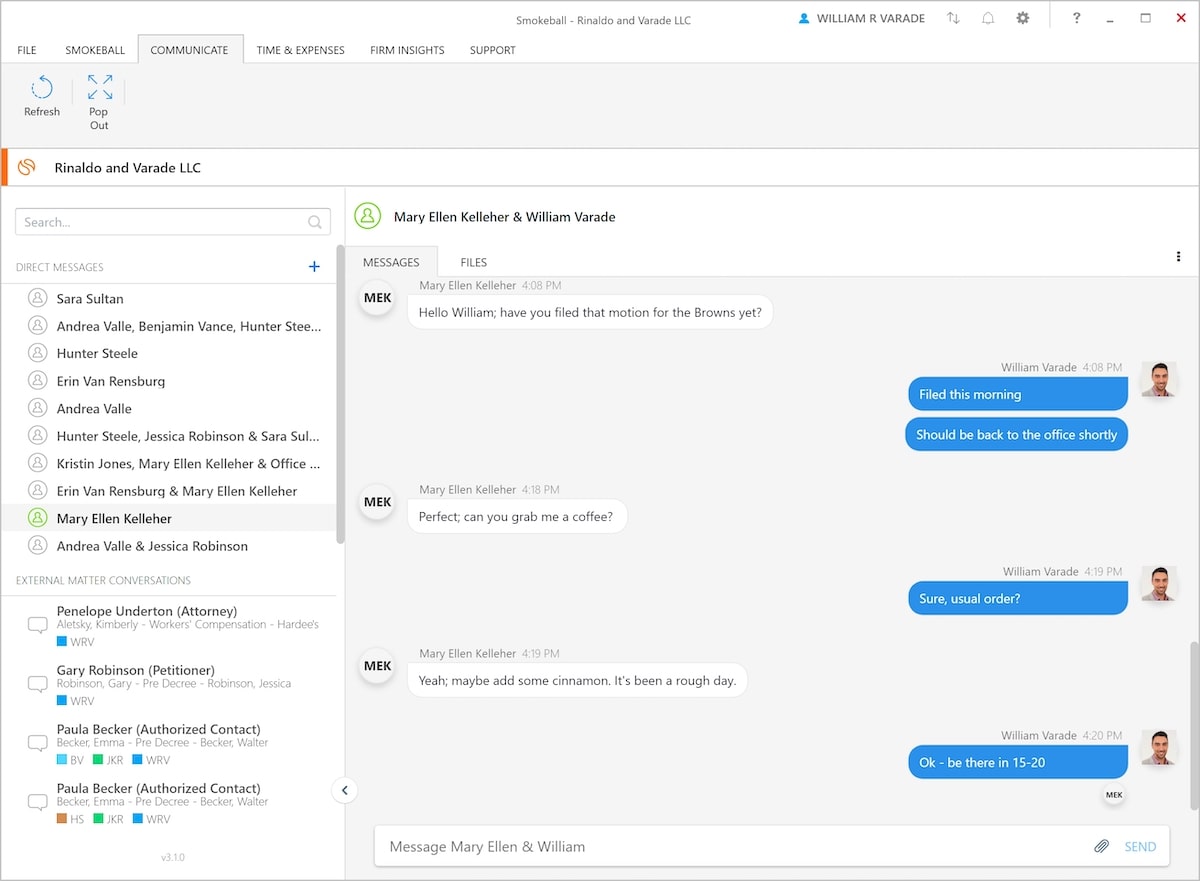 Communicate: Group chat and file sharing for dispersed teams