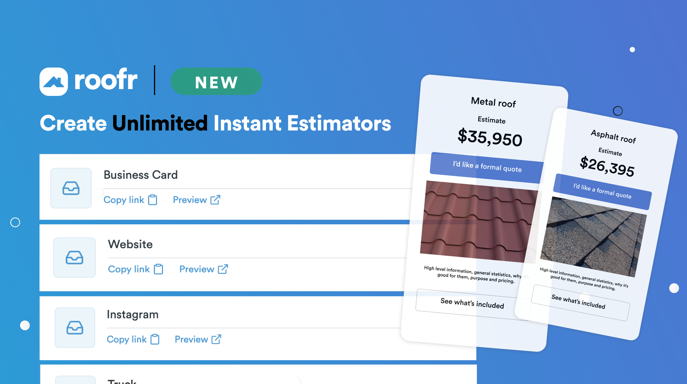 Instant Roof Estimate Software | Roofr