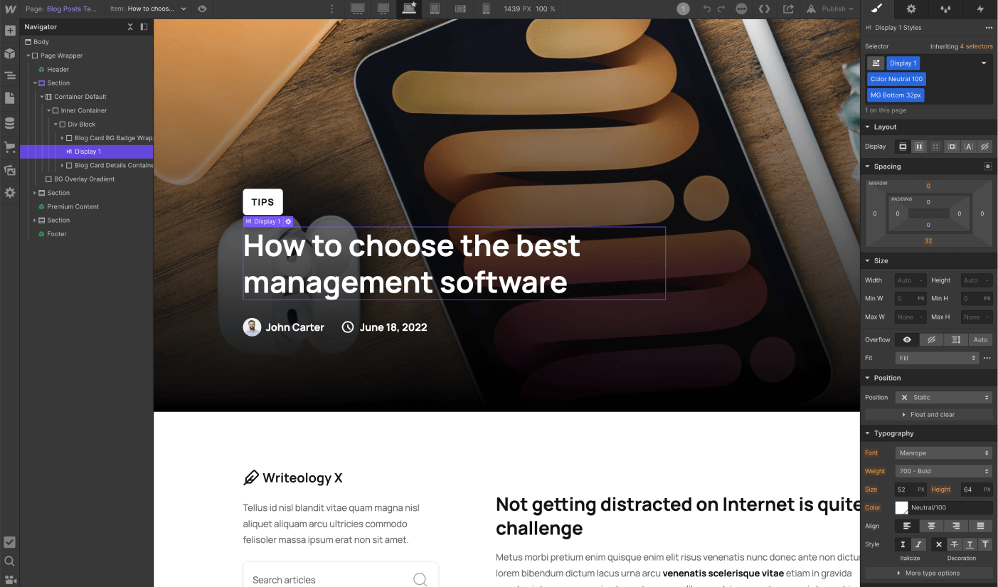 Start Here - Writeology X - Webflow Memberships Website template