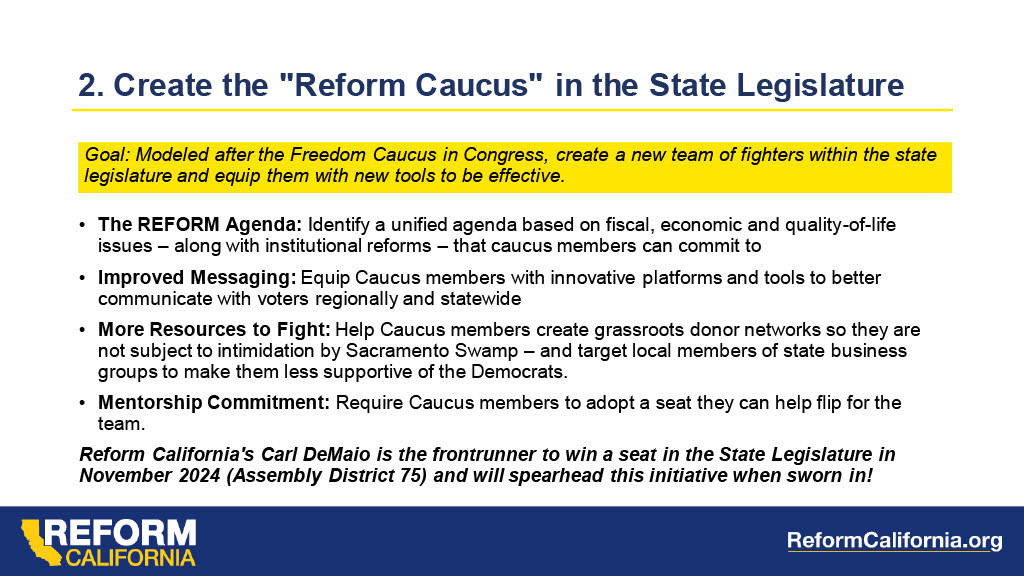 News | Reform CA Unveils Campaign Plan for November Election