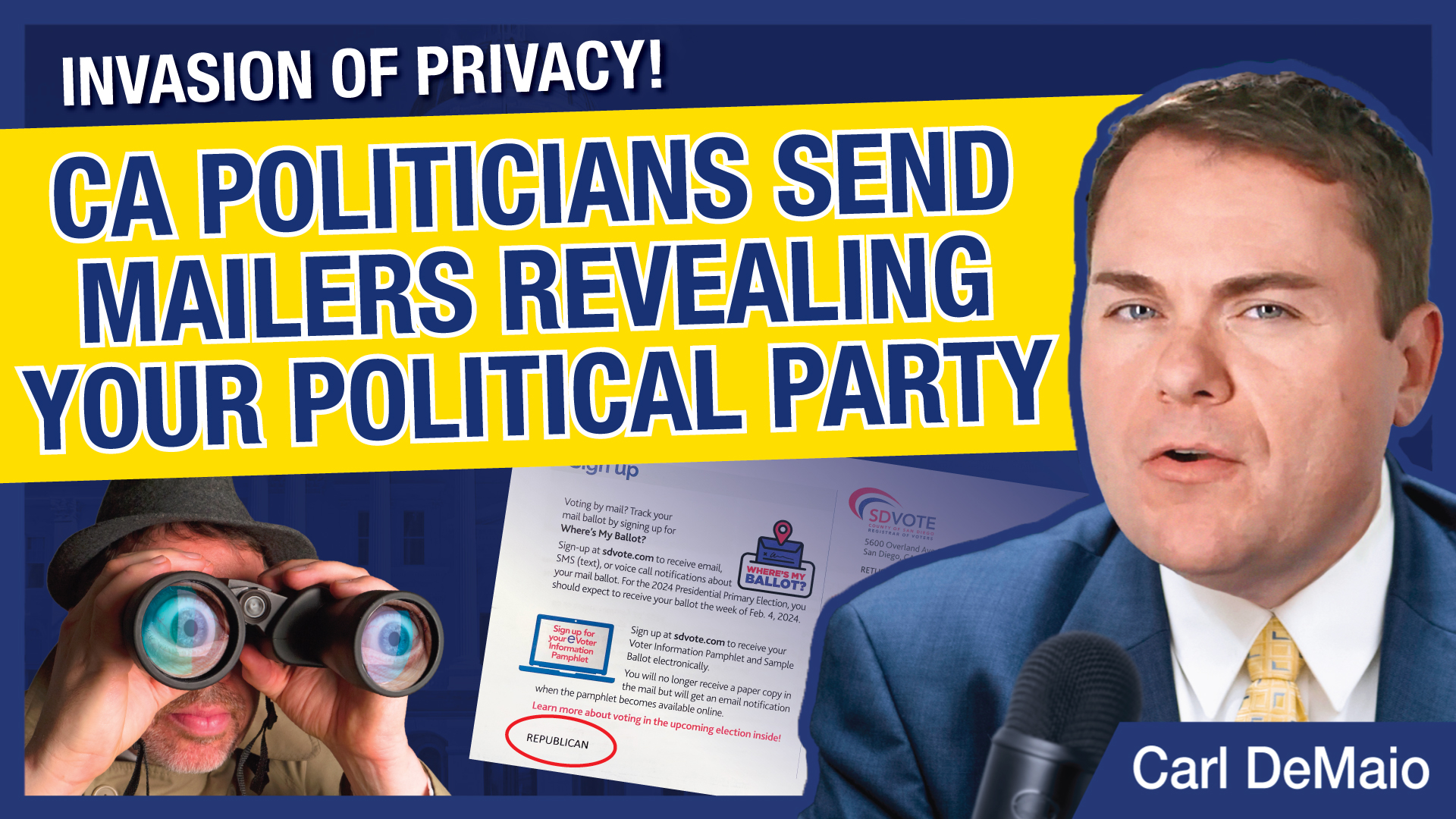 Video • CA Violates Privacy Rights of Voters, Reveals Your Political Party