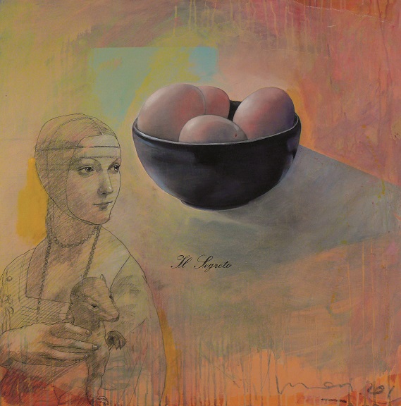 Kurt Mair - Il segreto (80 x 80 cm)