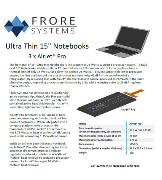 Notebooks | Frore Systems