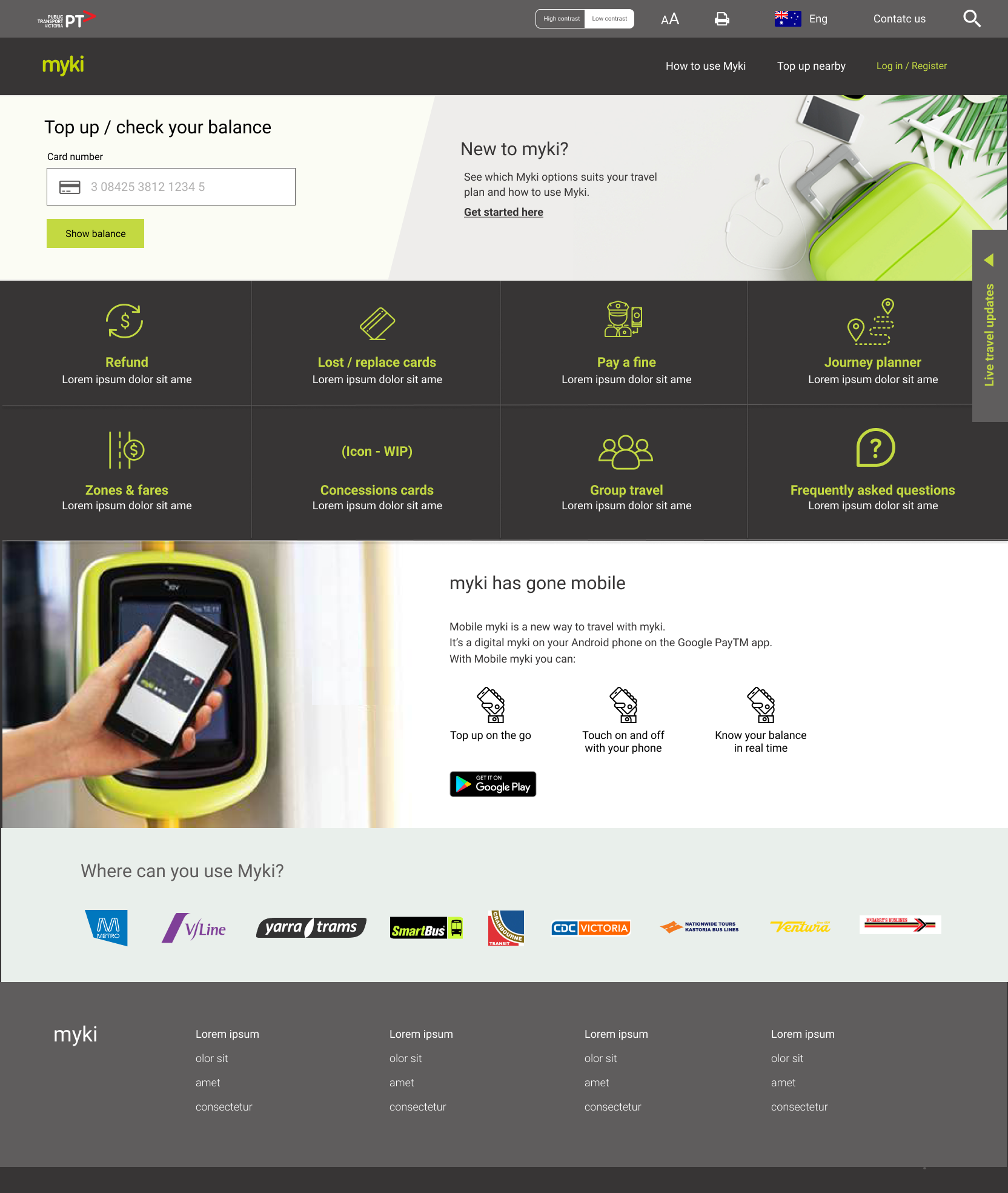 A Redesign for the Myki Website
