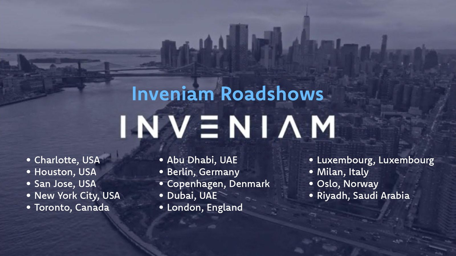 Inveniam Roadshows 2023