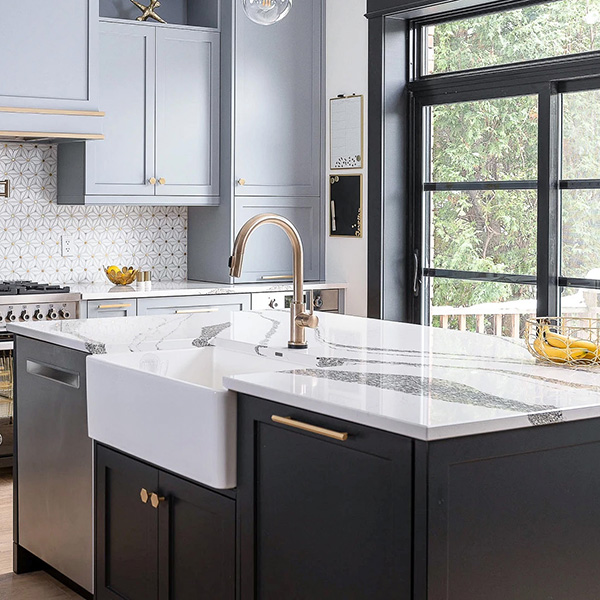 Erva Kitchen Cabinets, Granite and Quartz Countertops