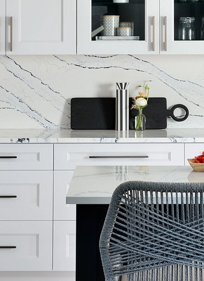 Erva Kitchen Cabinets, Granite and Quartz Countertops