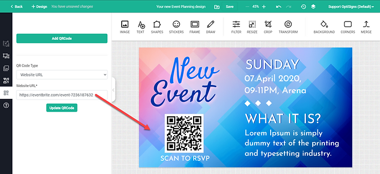 How to add QR Code to your Digital Signs | Optisigns