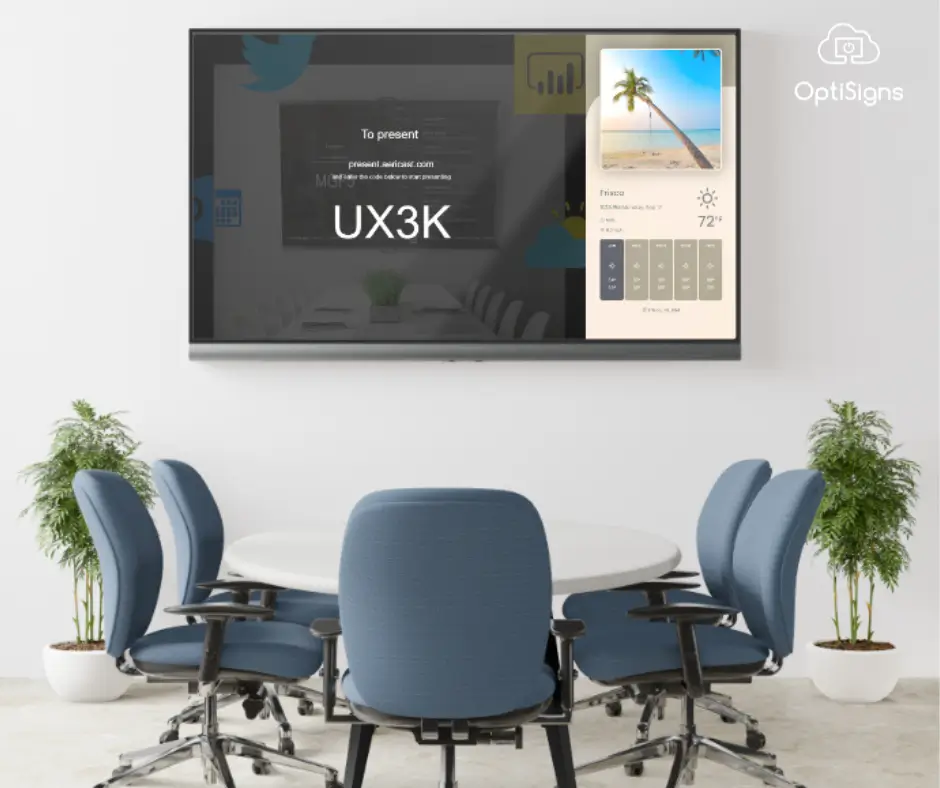 Power up your meeting room screens | Optisigns