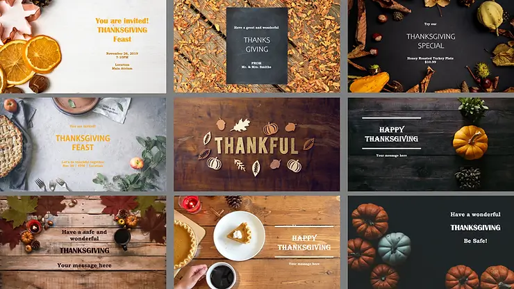 Free Thanksgiving Templates for Digital Signs | Optisigns