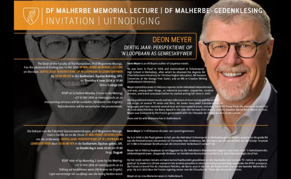 DF Malherbe-Gedenklesing Uitnodiging - Suid-Afrikaanse Akademie vir ...
