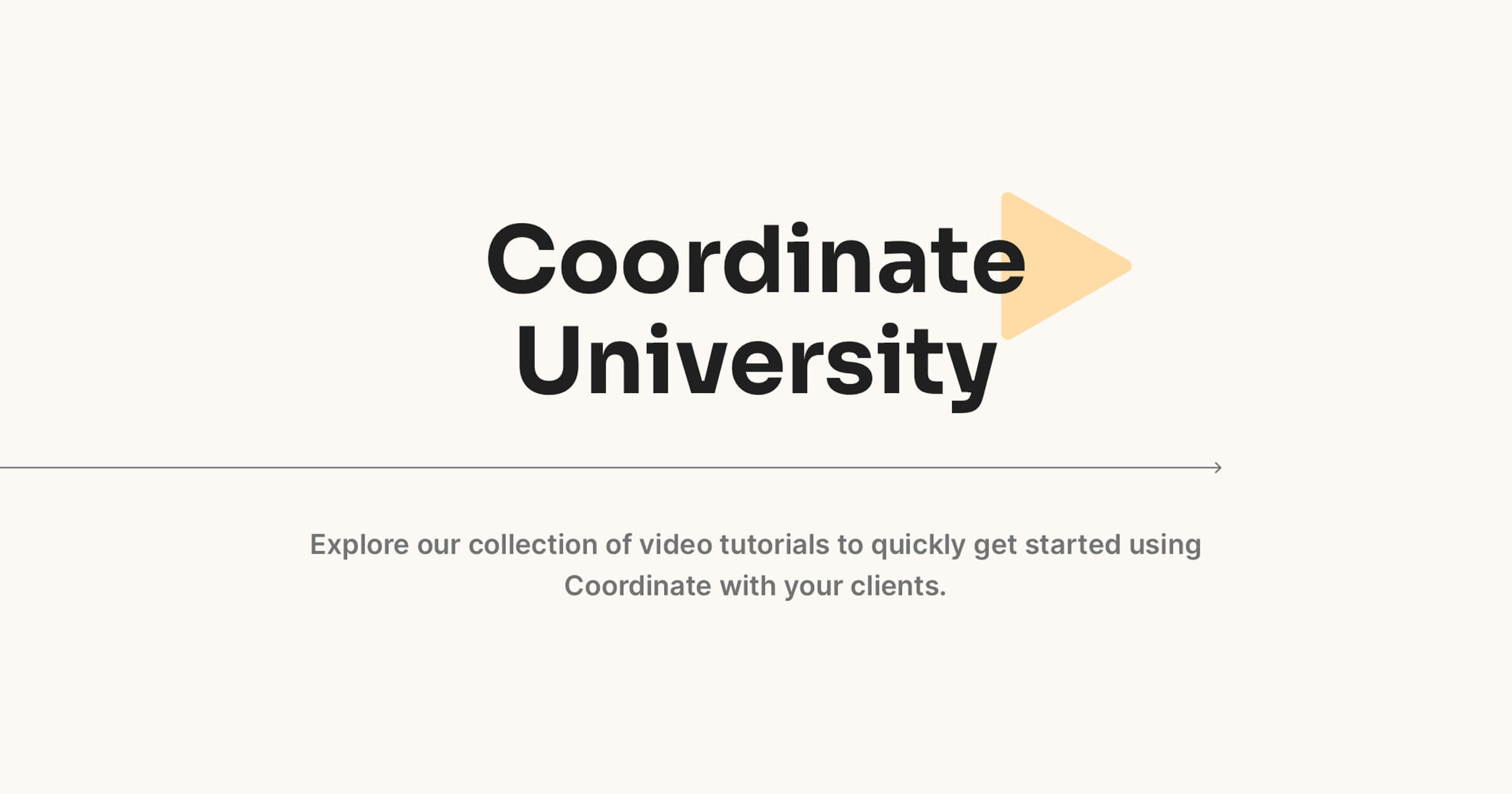 Video Tutorials | Coordinate