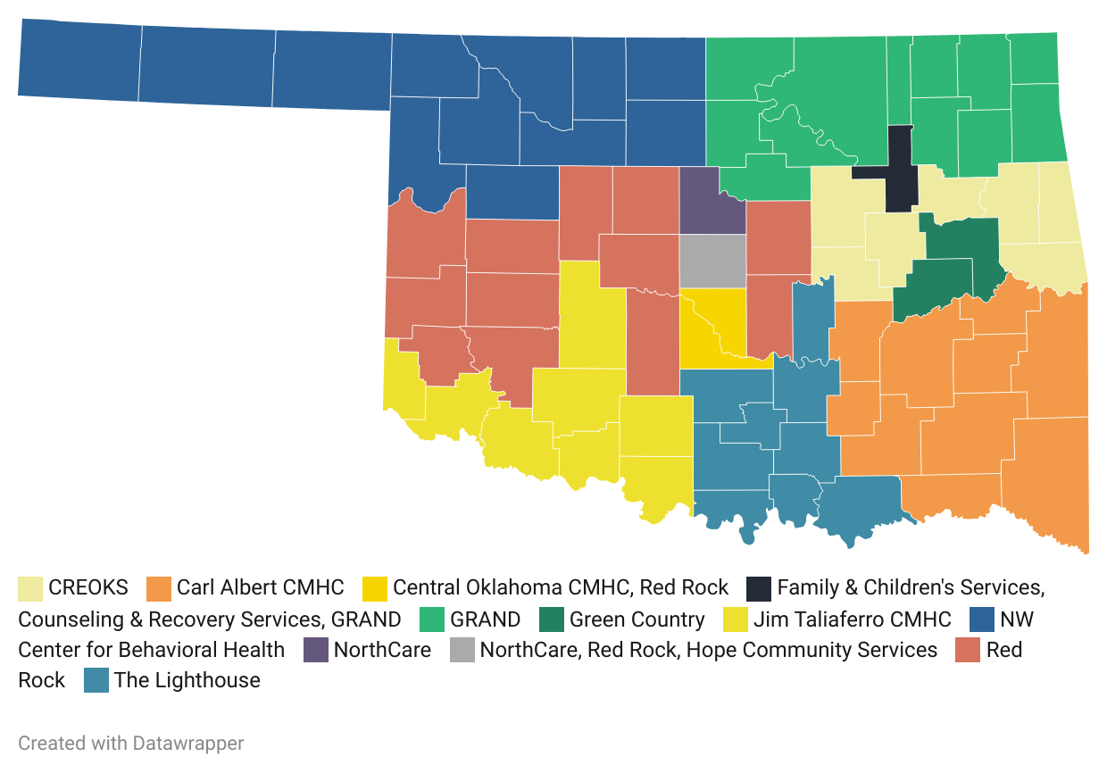 Knowledge base: Community mental health and the CCBHC model in Oklahoma
