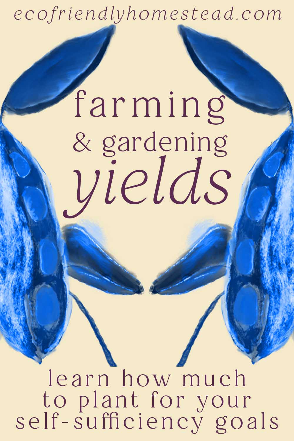 farming and gardening yields: plan for self-sufficiency