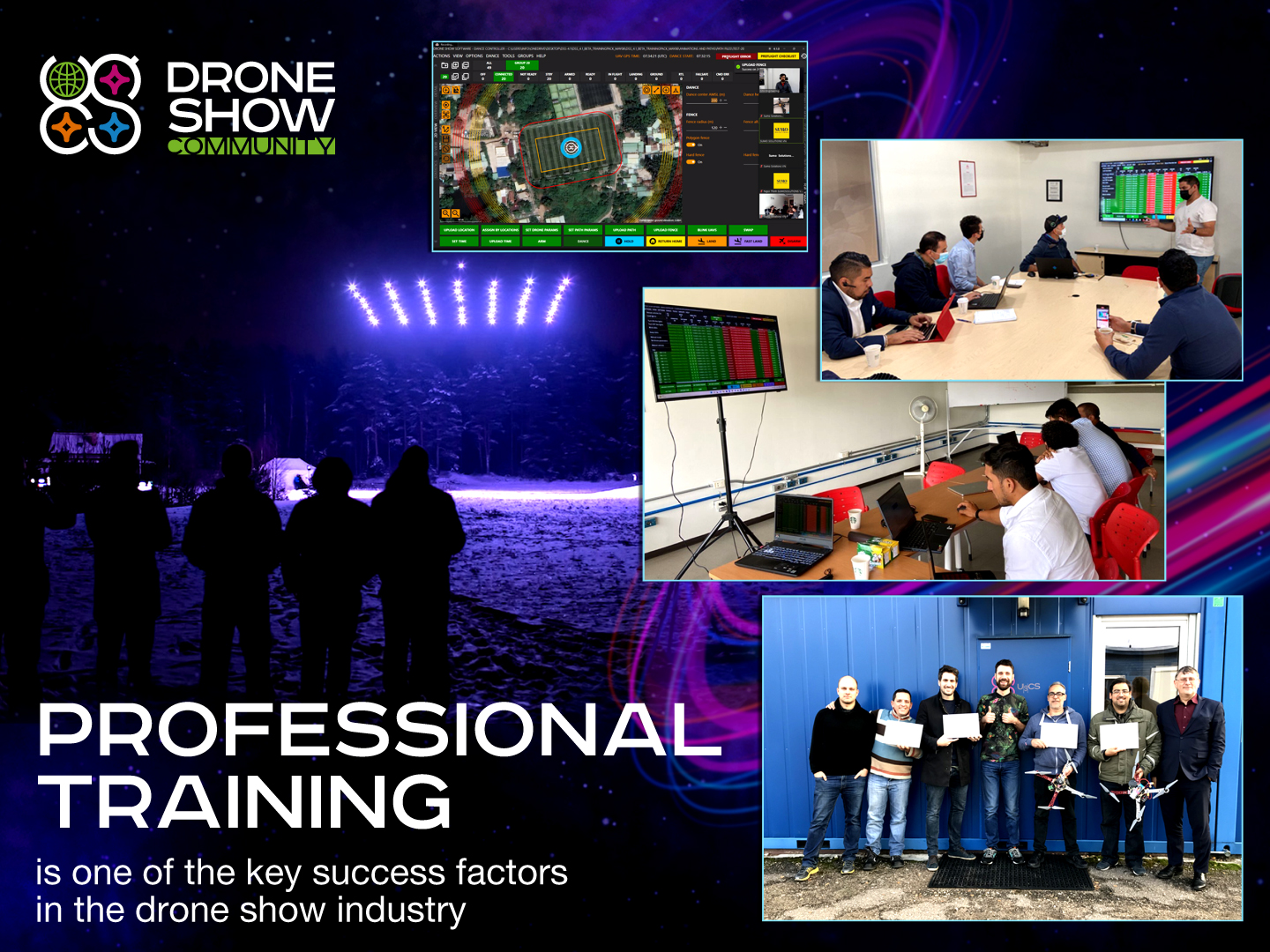 Professional training is one of the key success factors in the drone show industry