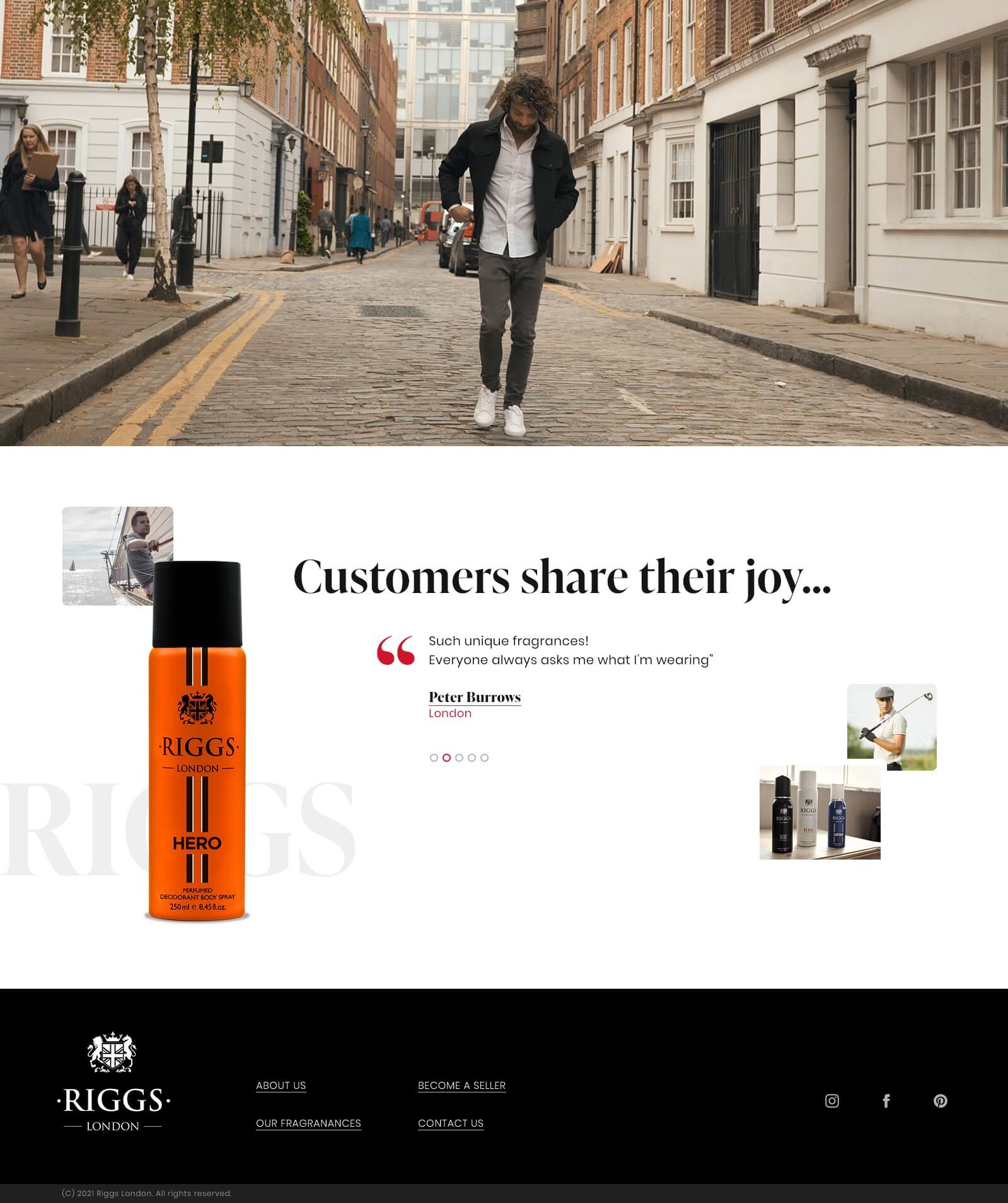 Riggs London new website design and developed by Parashift