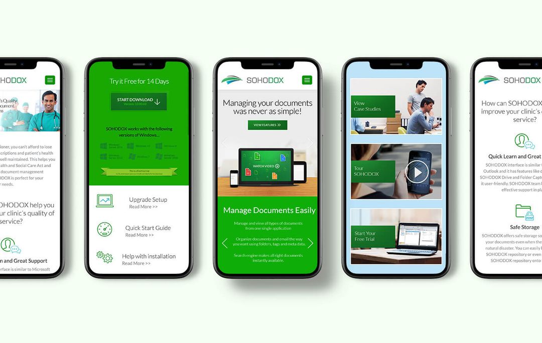 Sohodox new website design and developed by Parashift
