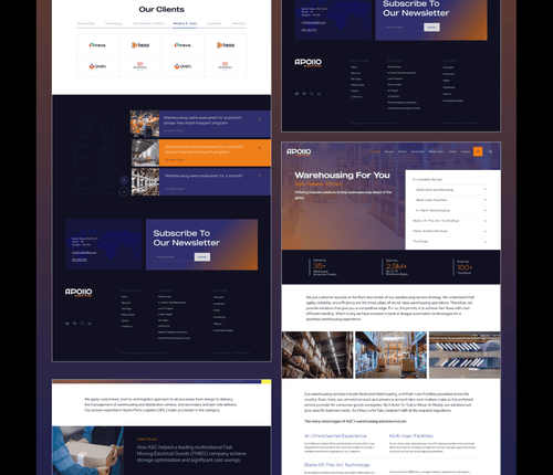 Apollo Supply Chain new website design and developed by Parashift