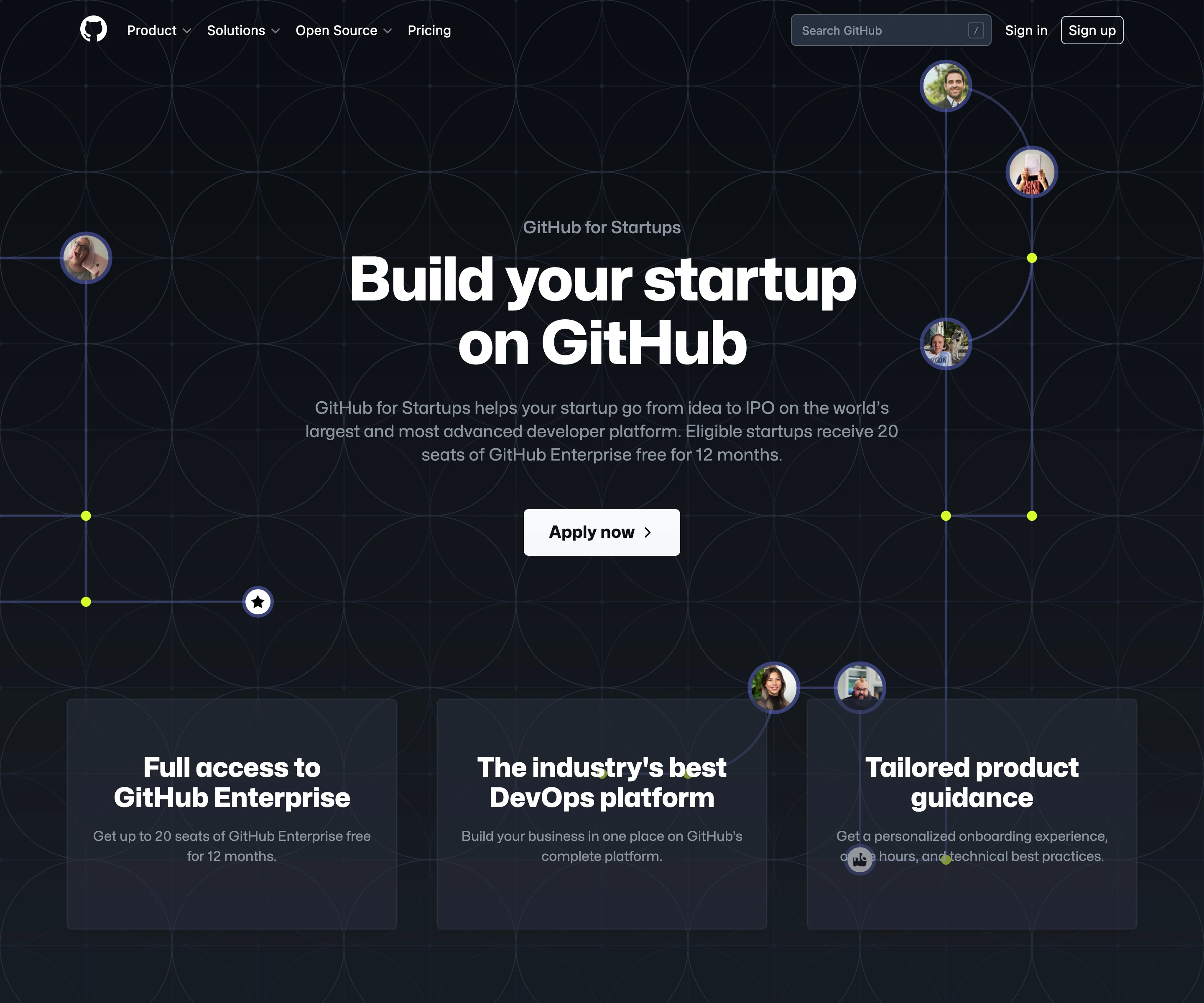 GitHub Startups Page Section Hero | Hero Section Design Design