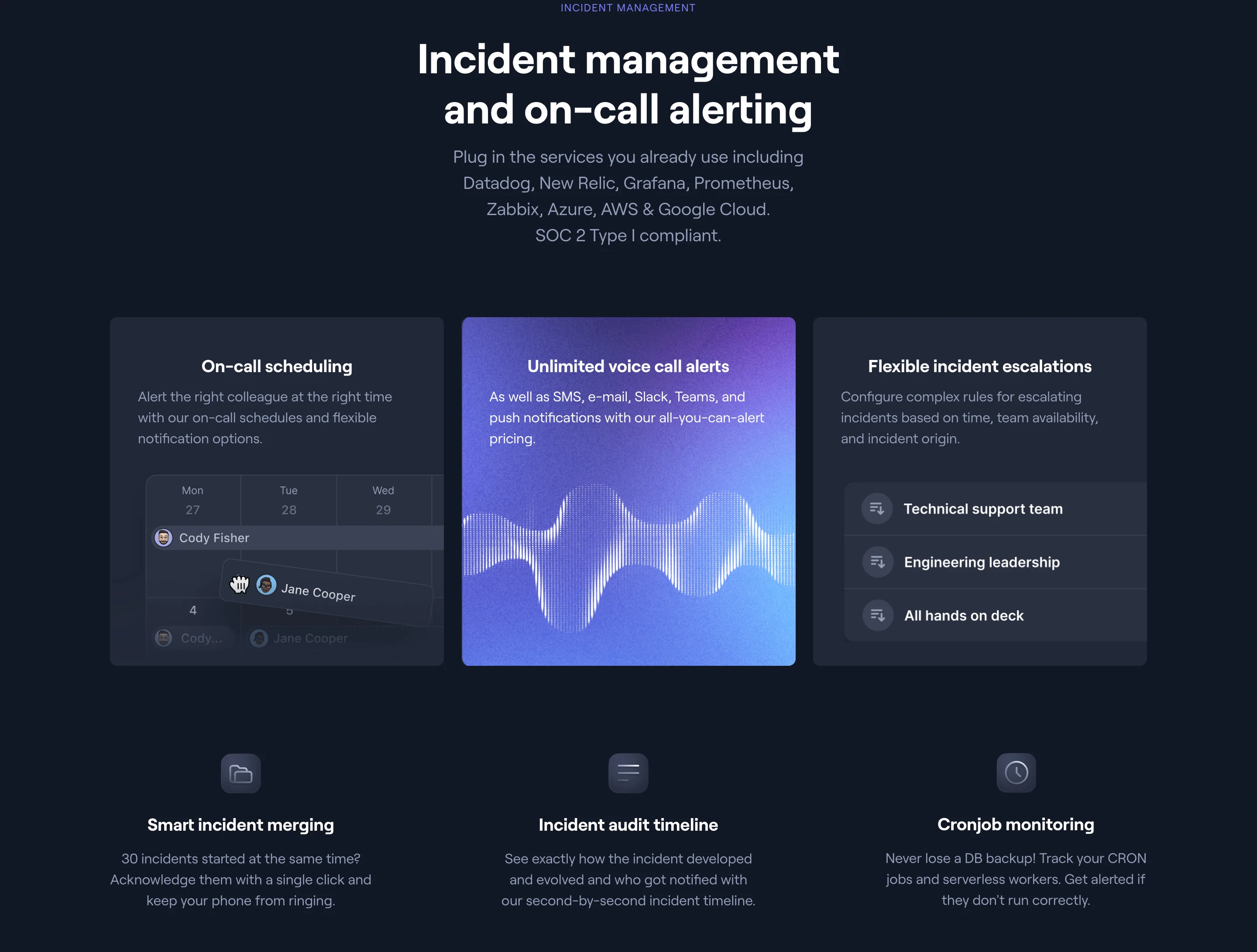 Better Stack Uptime Page Section Incident | Feature Section Design Design