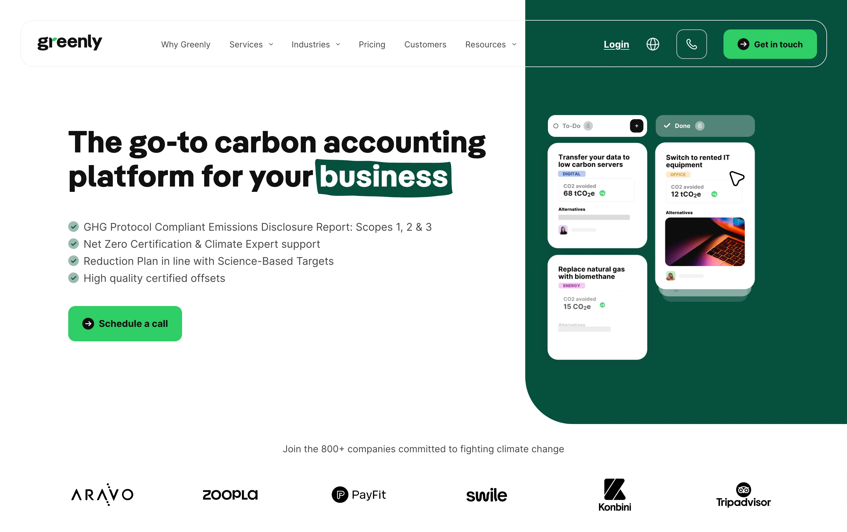 Greenly Home Page Hero Section | Hero Section Design Design