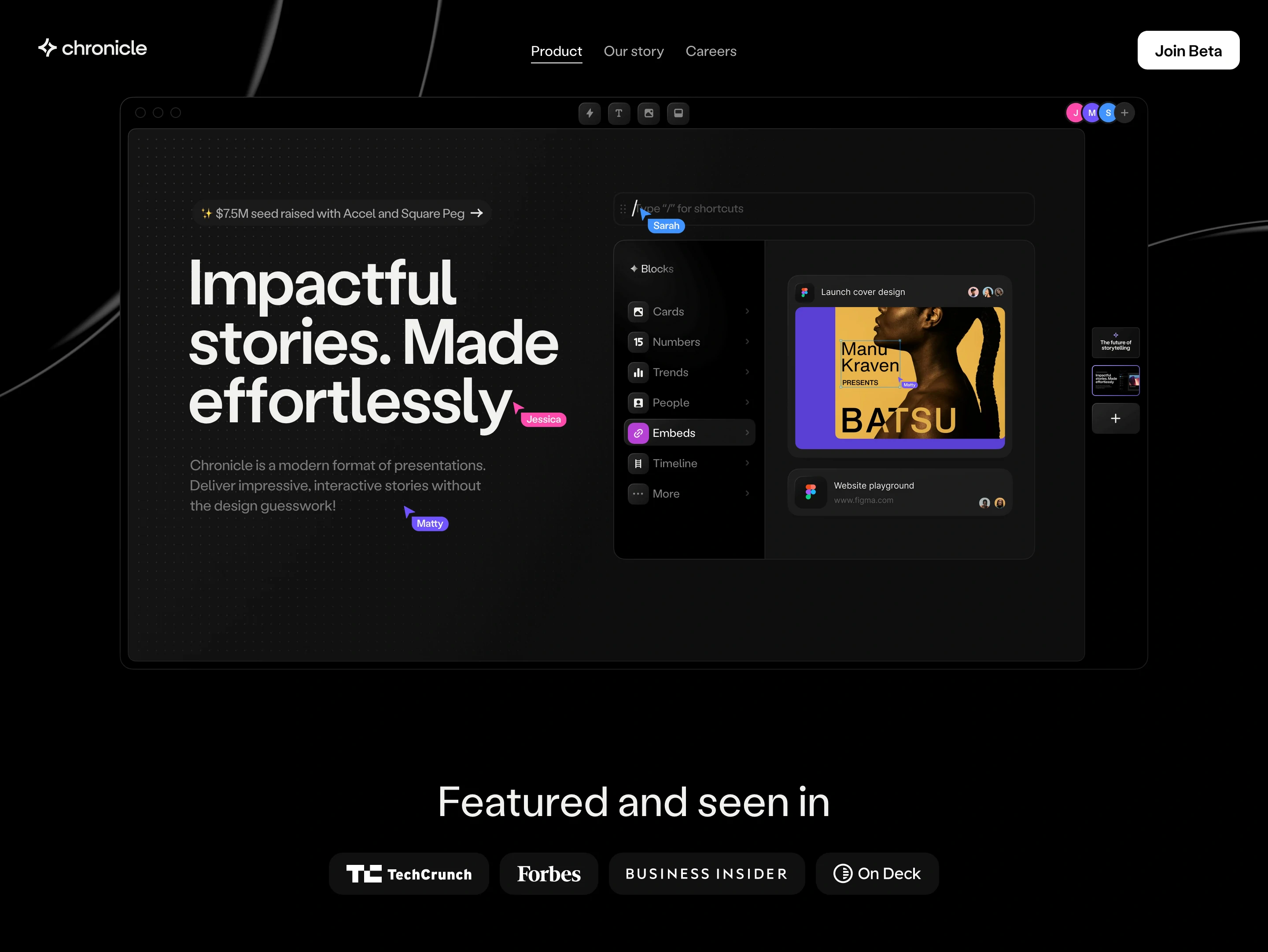 Chronicle Home Page Section Hero | Hero Section Design Design