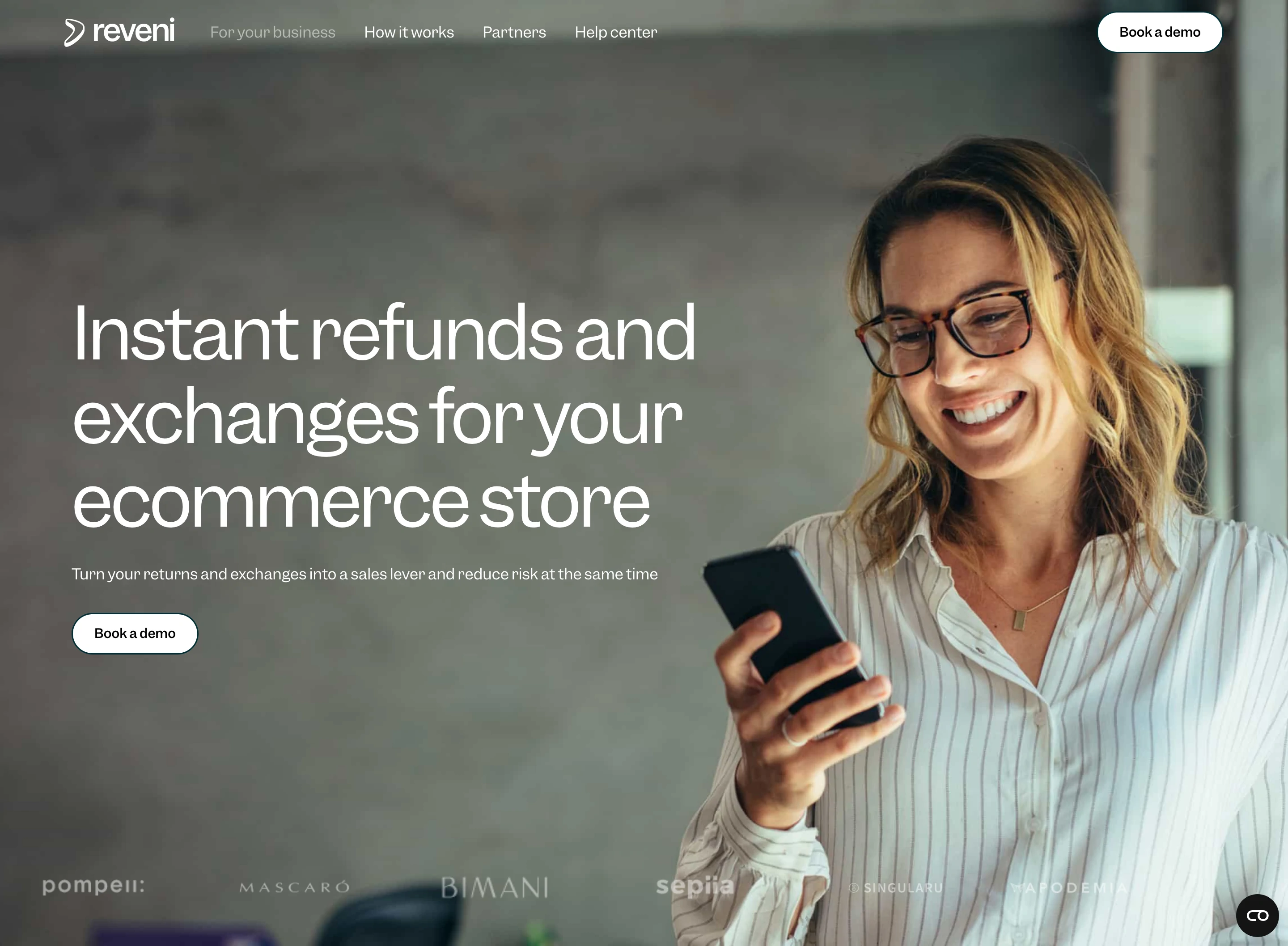 Reveni Business Page Section Hero | Hero Section Design Design