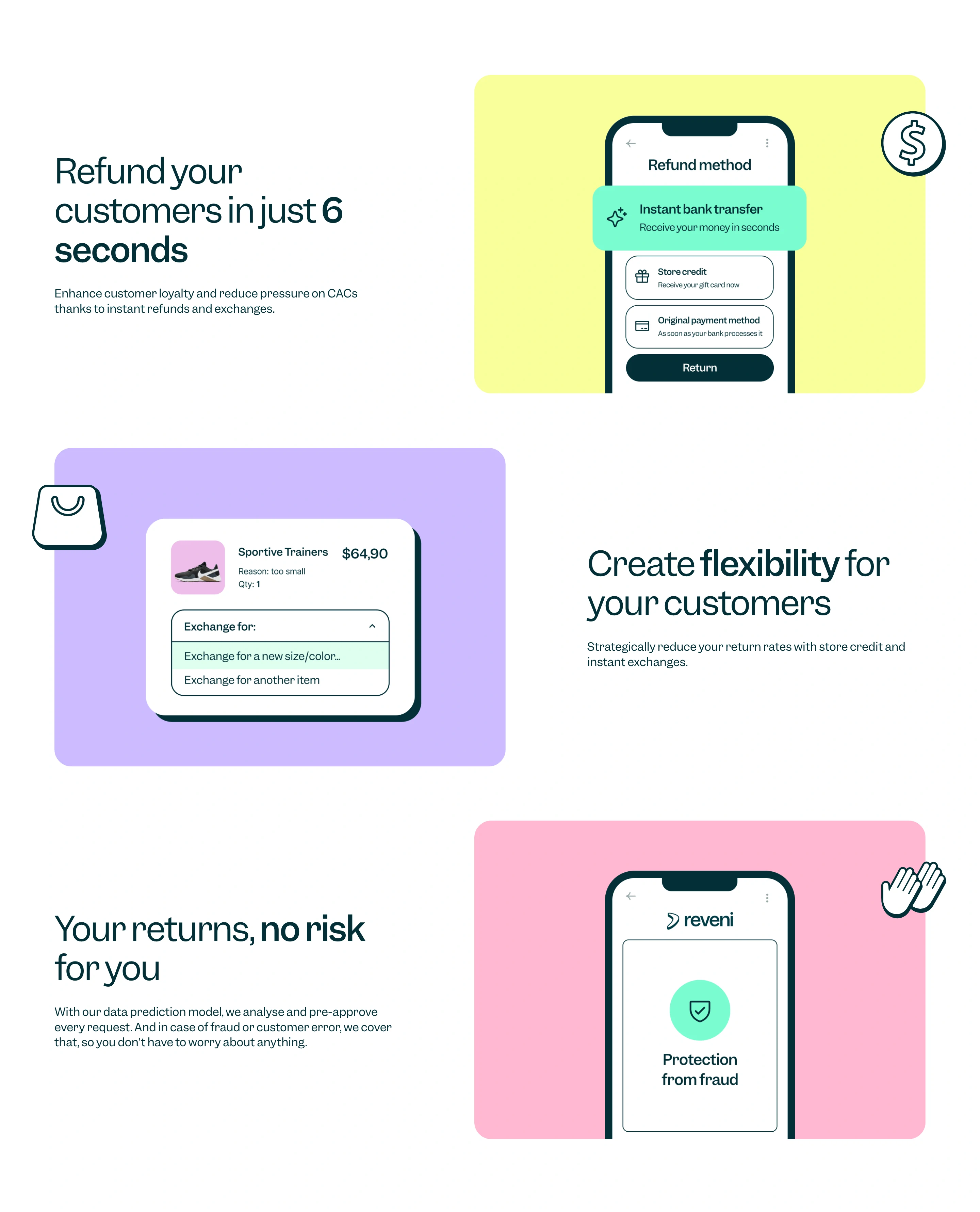 Reveni Business Page Section Value | Feature Section Design Design