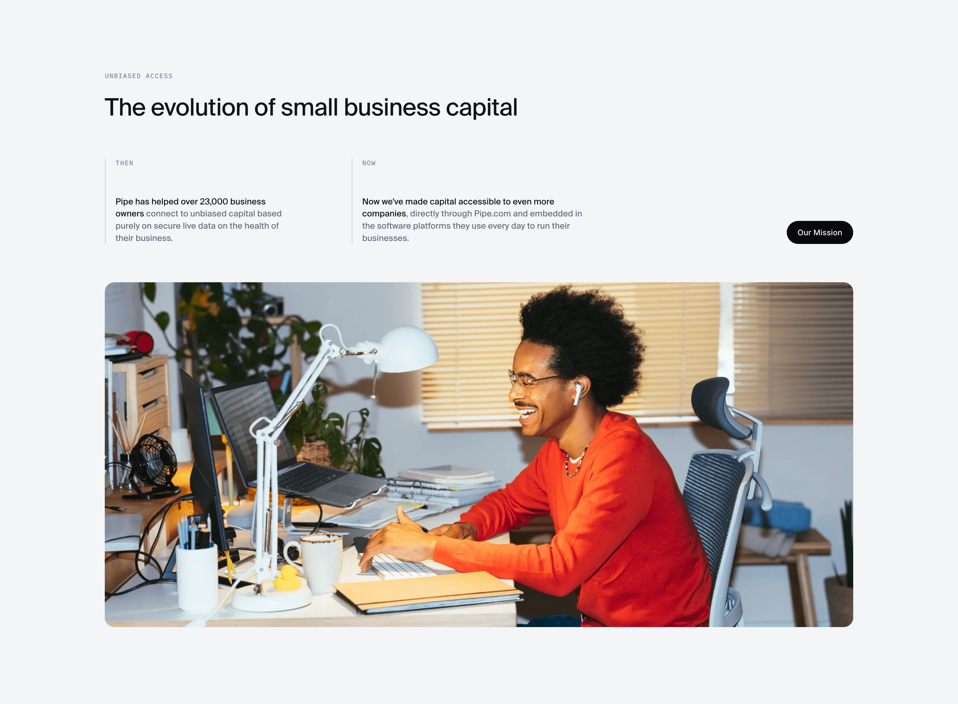Pipe Home Page Section Business Capital Evolution | Feature Section ...