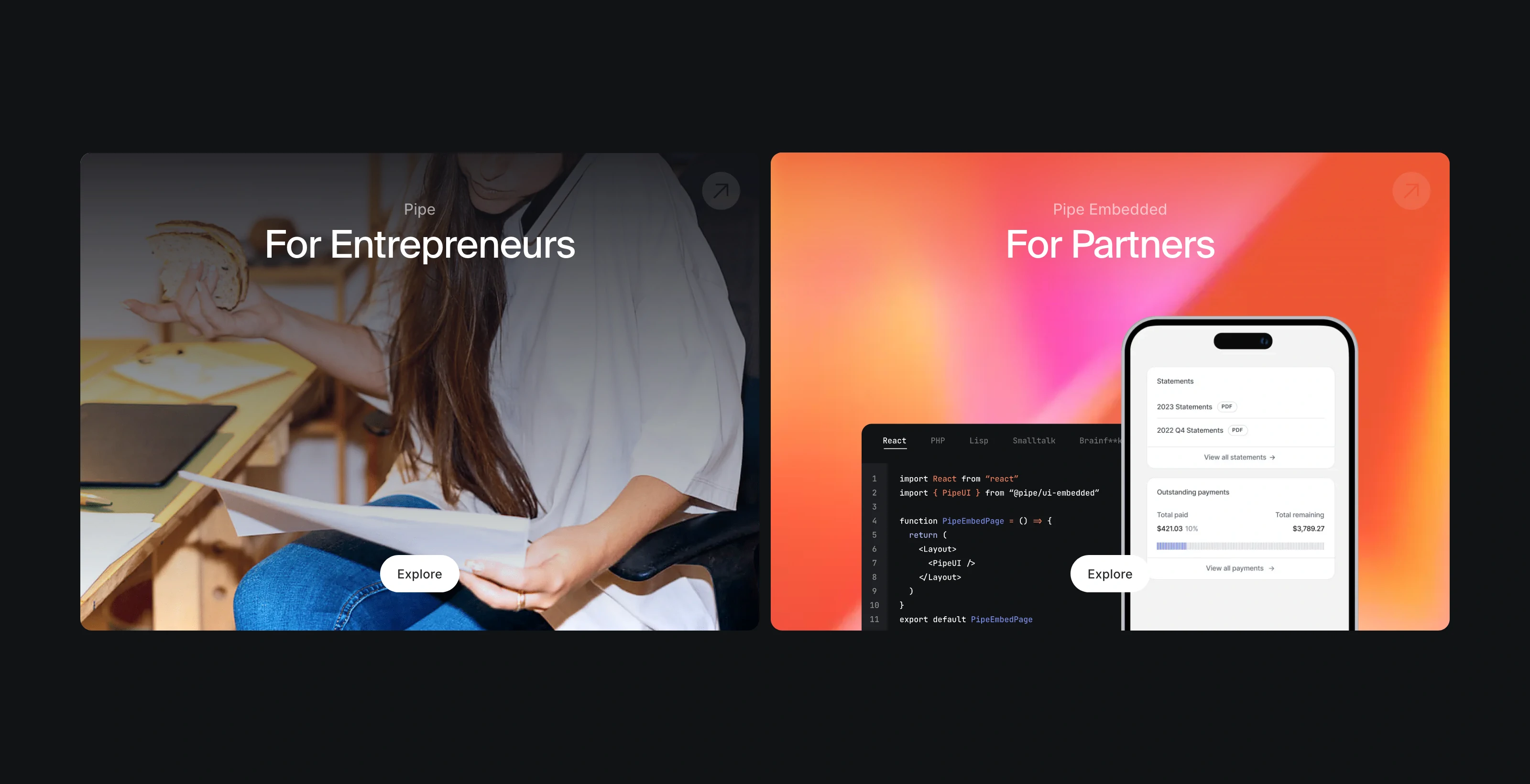 Pipe Home Page Section CTA | CTA Section Design Design