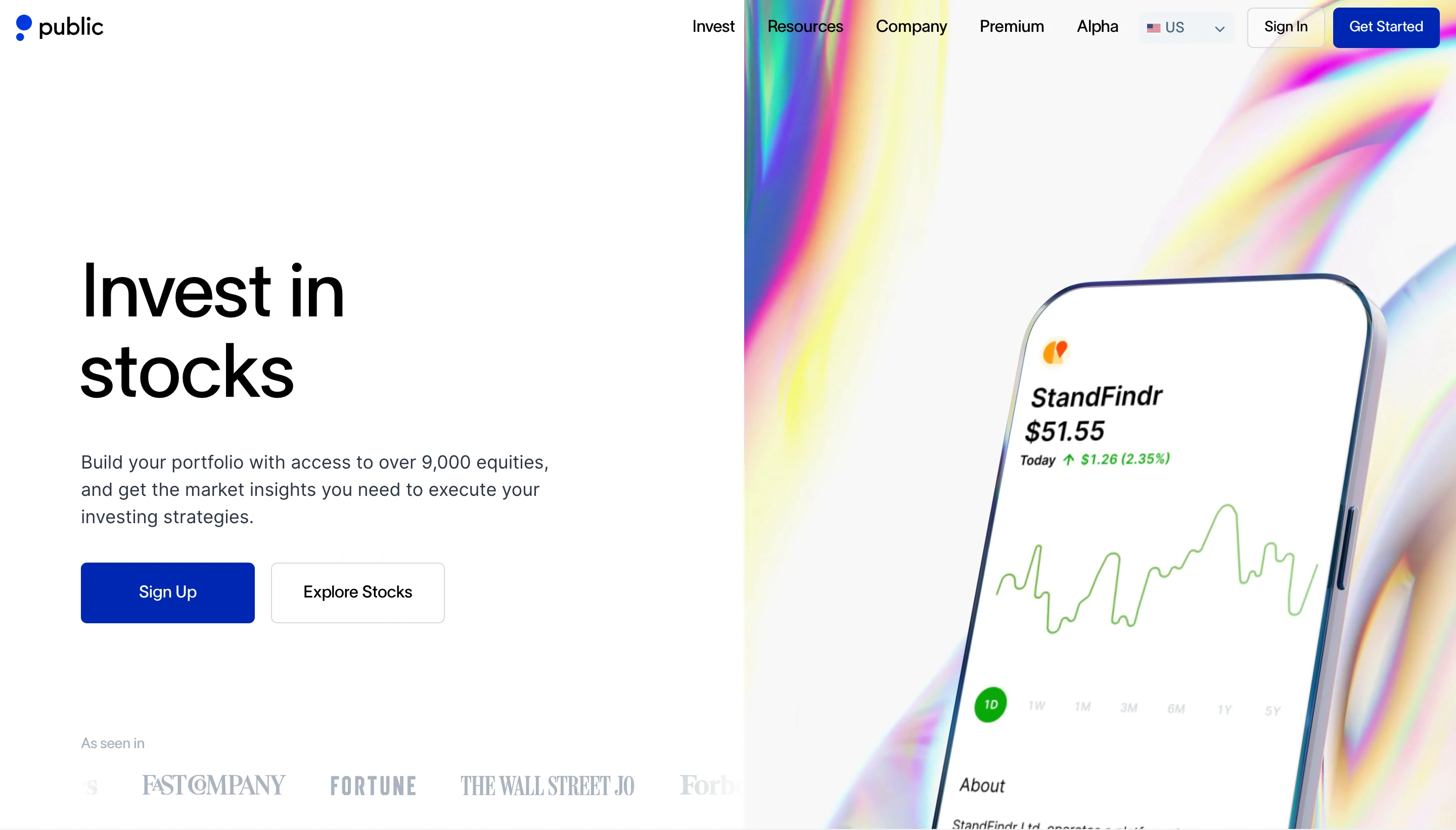 Public Invest Page Section Hero | Hero Section Design Design